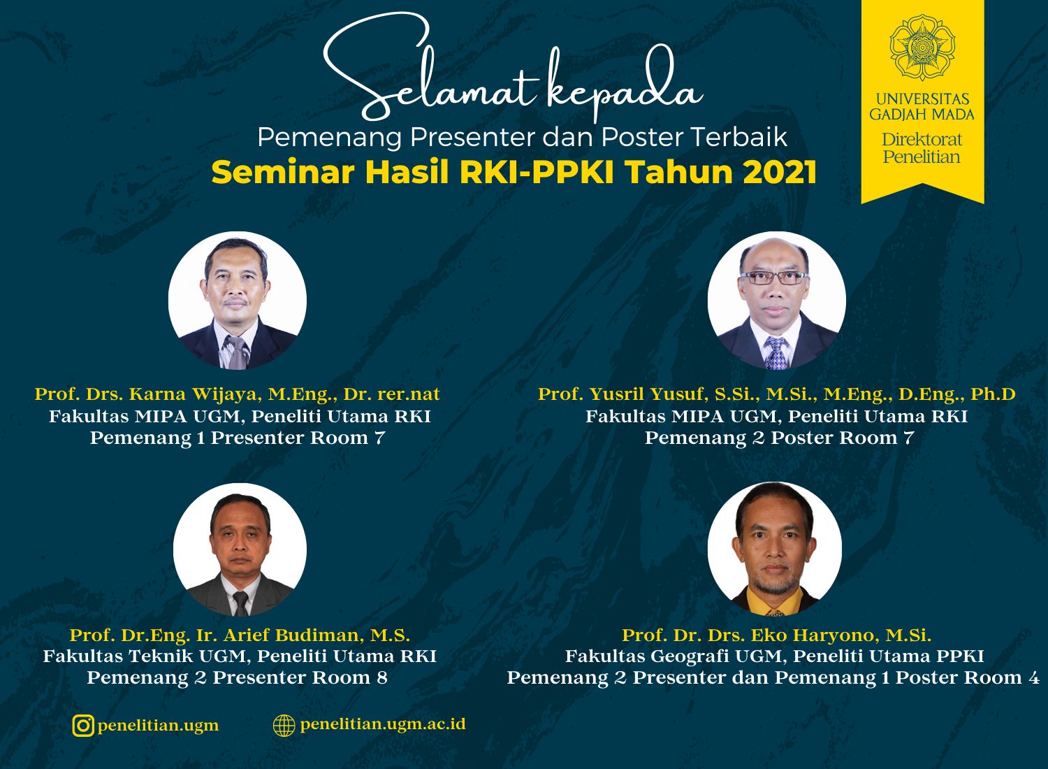 Pemenang Presenter dan Poster Terbaik Seminar Hasil RKI – PPKI Tahun ...